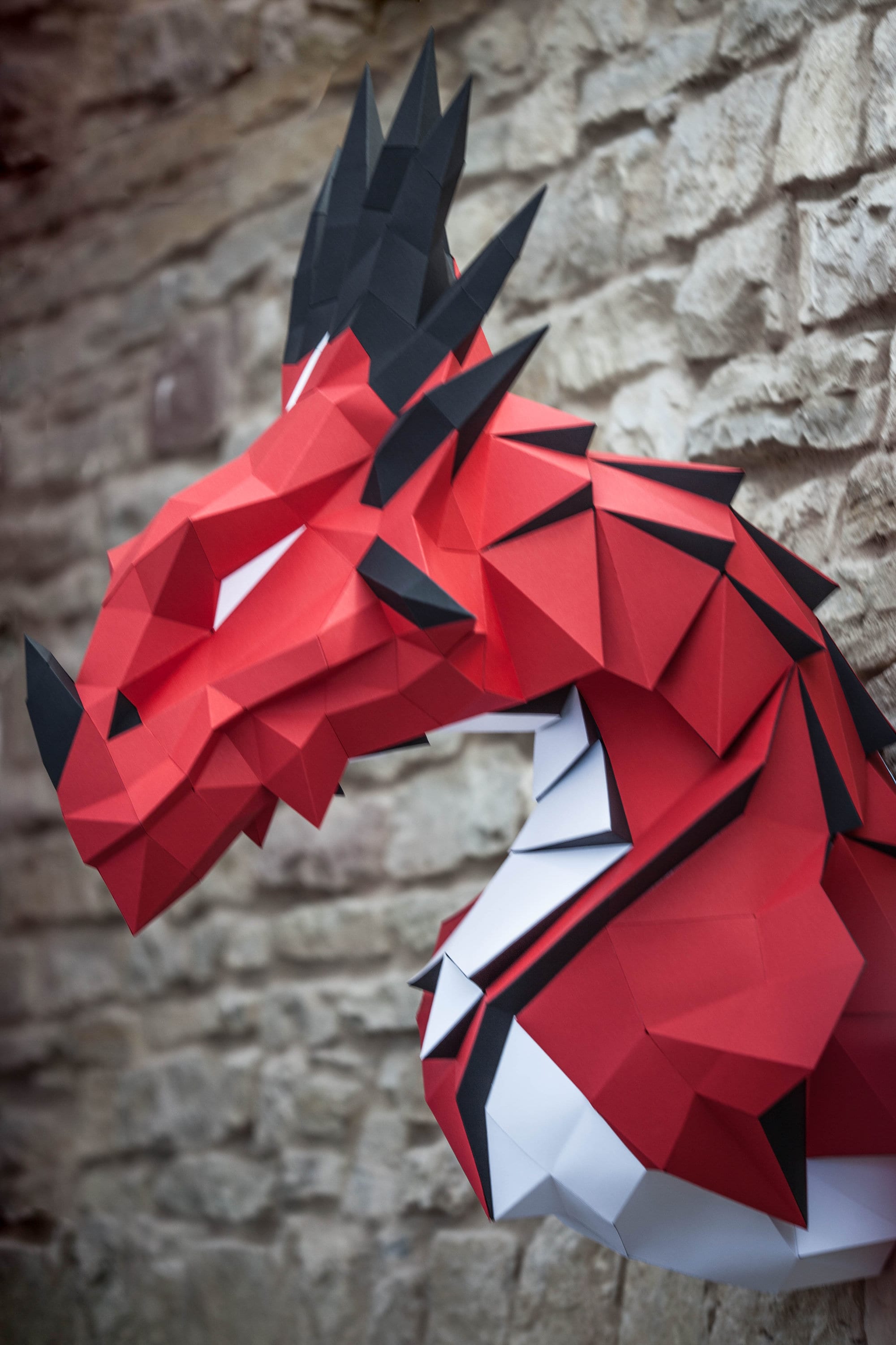 Papercraft Dragon XL Papercraft KIT Paper Model DIY Low Poly 3D Paper ...