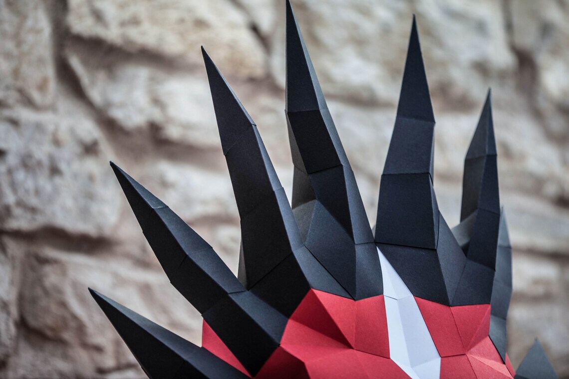 Papercraft Dragon XL Papercraft KIT Paper Model DIY Low Poly 3D Paper ...