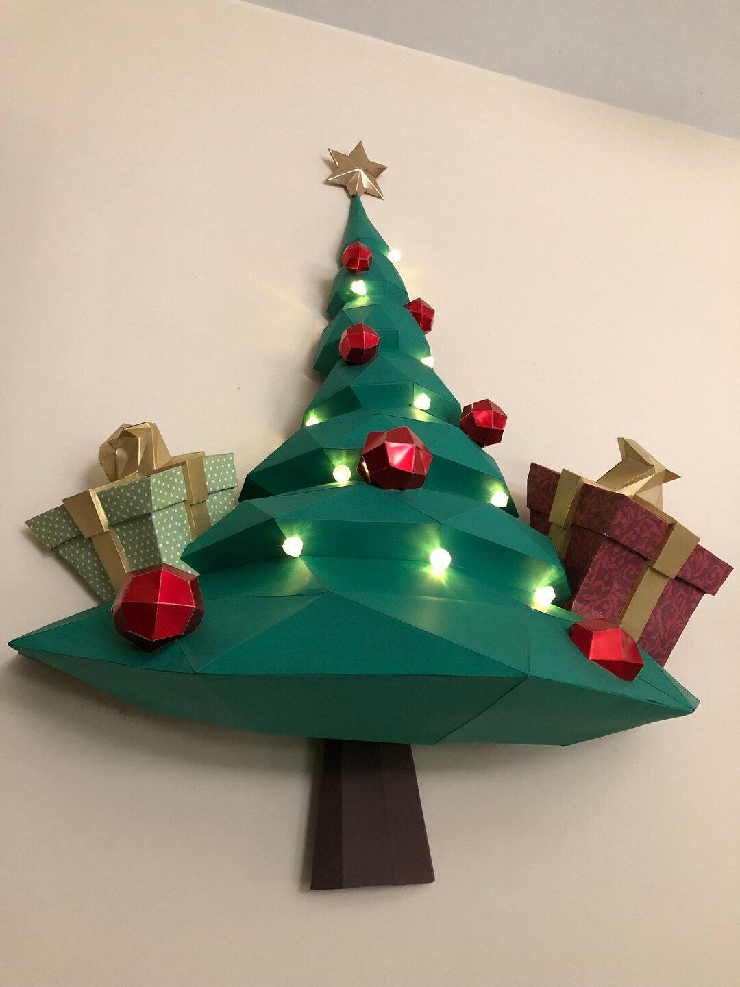 CHRISTMAS Tree Papercraft, PAPERCRAFT Christmas Tree, Low Poly 3D ...