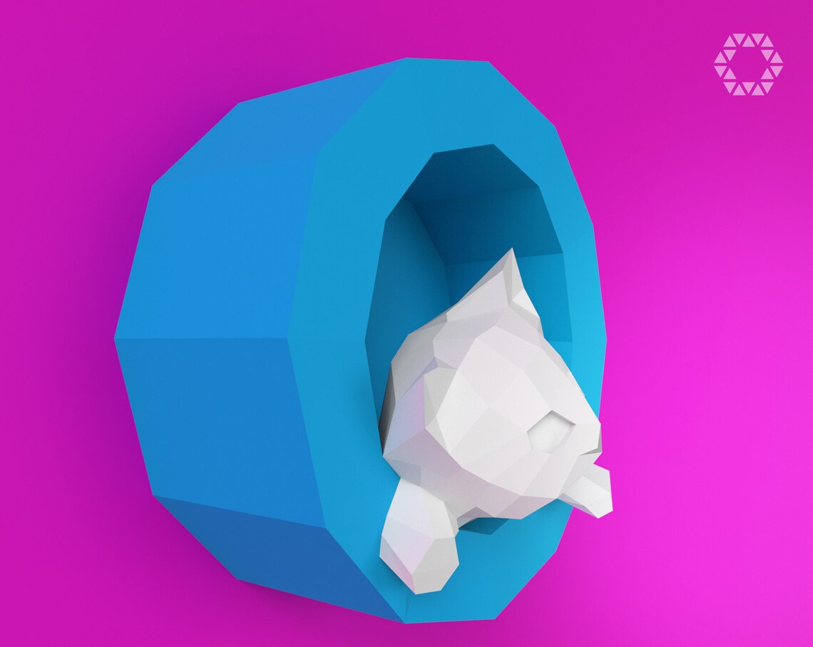 Kitten PAPERCRAFT PDF Papercraft Kitten Paper Model Kitten DIY ...