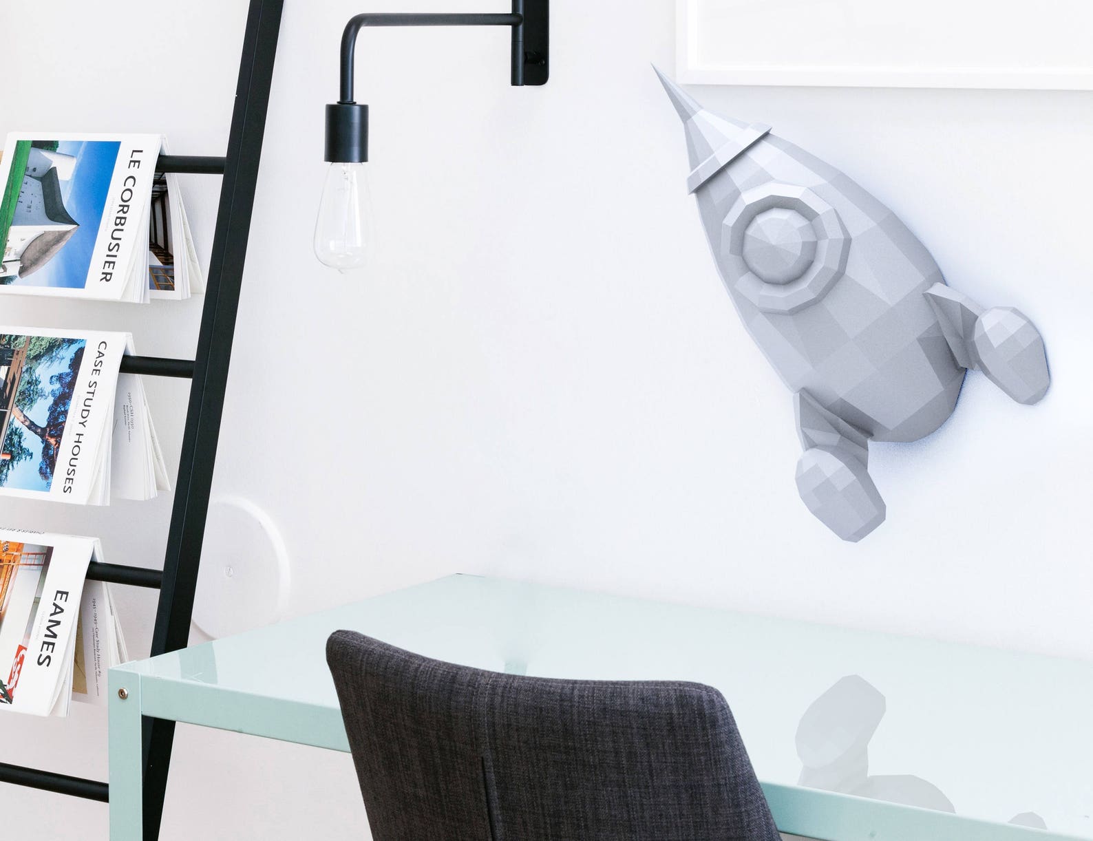 Low Poly 3D Rocket Papercraft Kit - DIY Paper Model, Wall Mount - Etsy