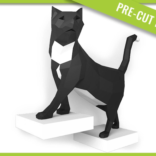 Cat PAPERCRAFT KIT Papercraft Cat Paper Model Cat DIY - Etsy