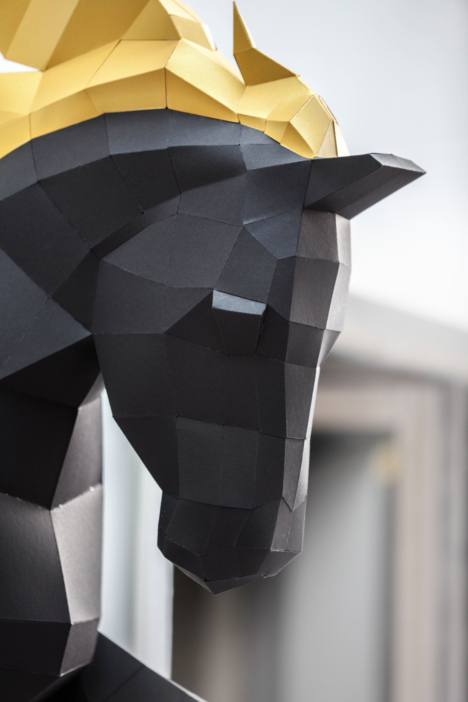 DIY Horse Papercraft Kit, Low Poly 3D Sculpture, Wall Mount - Etsy