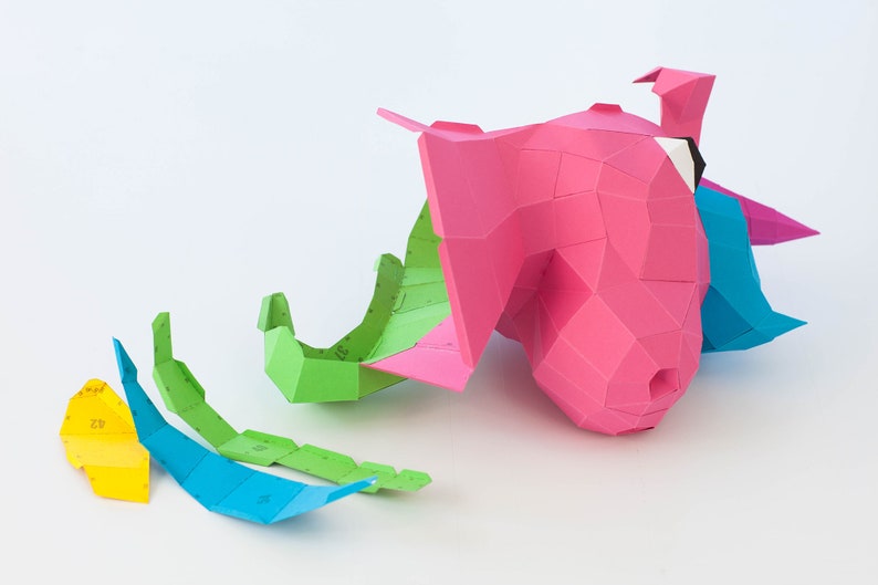 Unicorn PAPERCRAFT KIT Papercraft Unicorn Model Unicorn DIY - Etsy