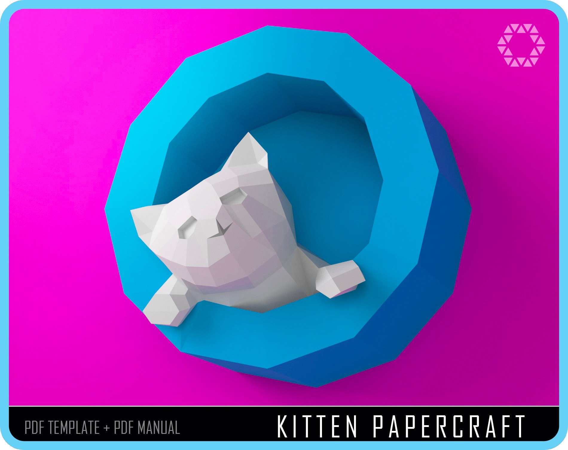 Kitten PAPERCRAFT PDF Papercraft Kitten Paper Model Kitten DIY - Etsy ...