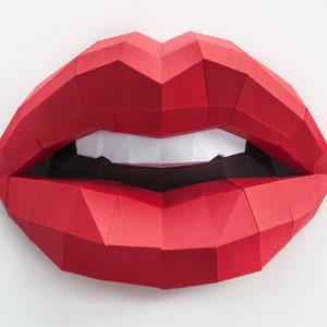 Papercraft Lips PAPERCRAFT Mouth KIT Woman Kiss Paper Model DIY ...