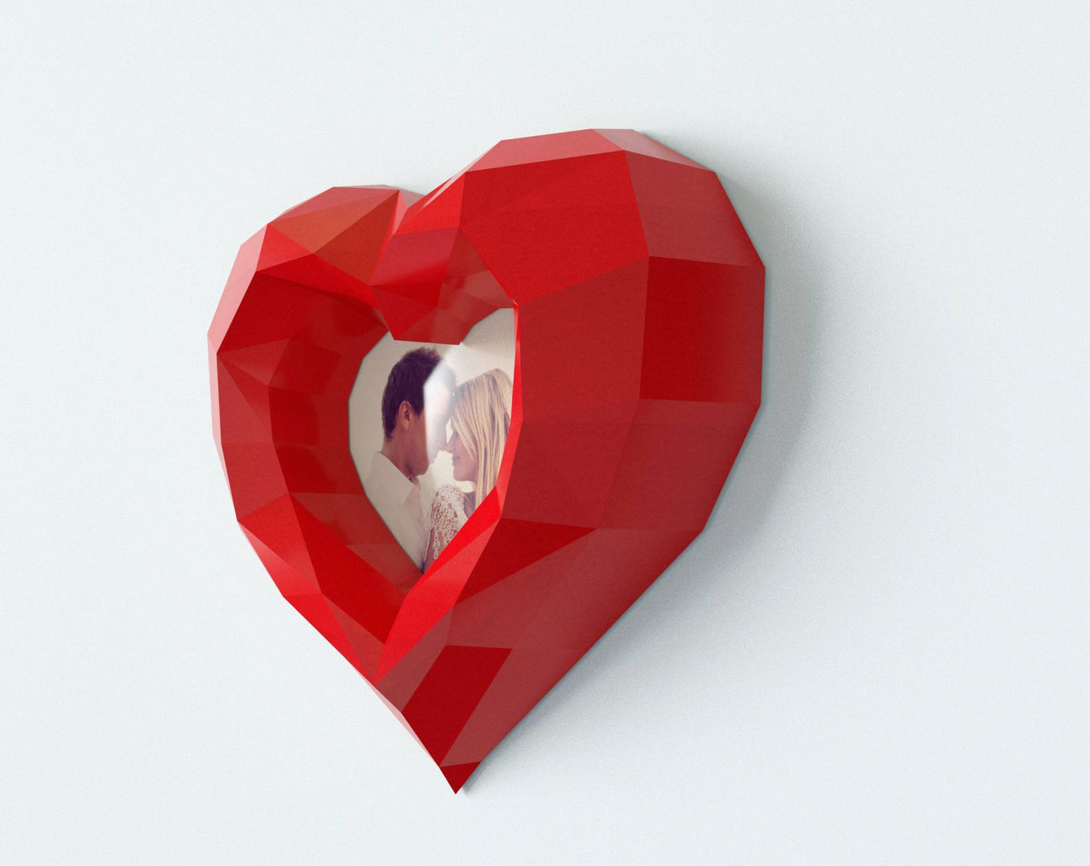 Heart Photo Frame PAPERCRAFT PDF Papercraft Heart Model Heart DIY ...