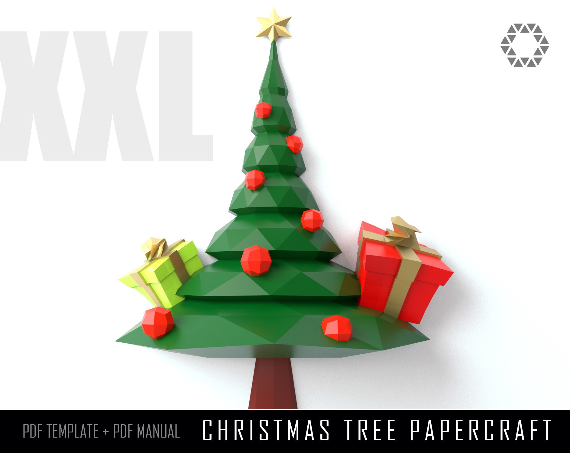 CHRISTMAS Tree Papercraft PAPERCRAFT Christmas Tree Low Poly | Etsy Canada