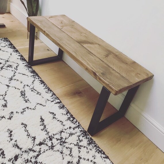 Industrial Style Bench - Etsy UK