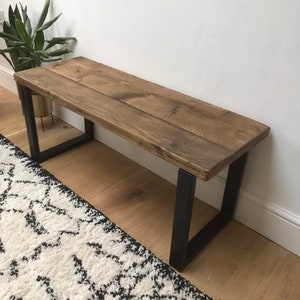 Industrial Style Bench - Etsy UK
