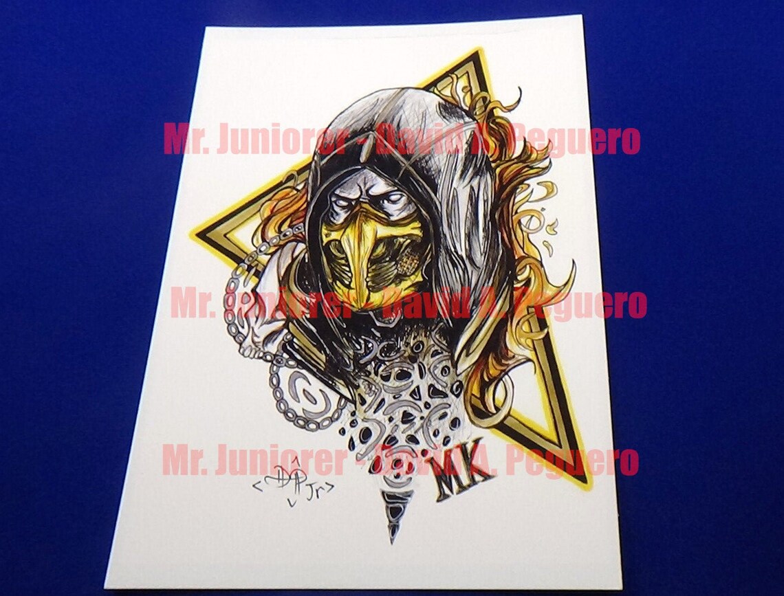 Scorpion ART PRINT Mortal Kombat Video Games Netherealm - Etsy