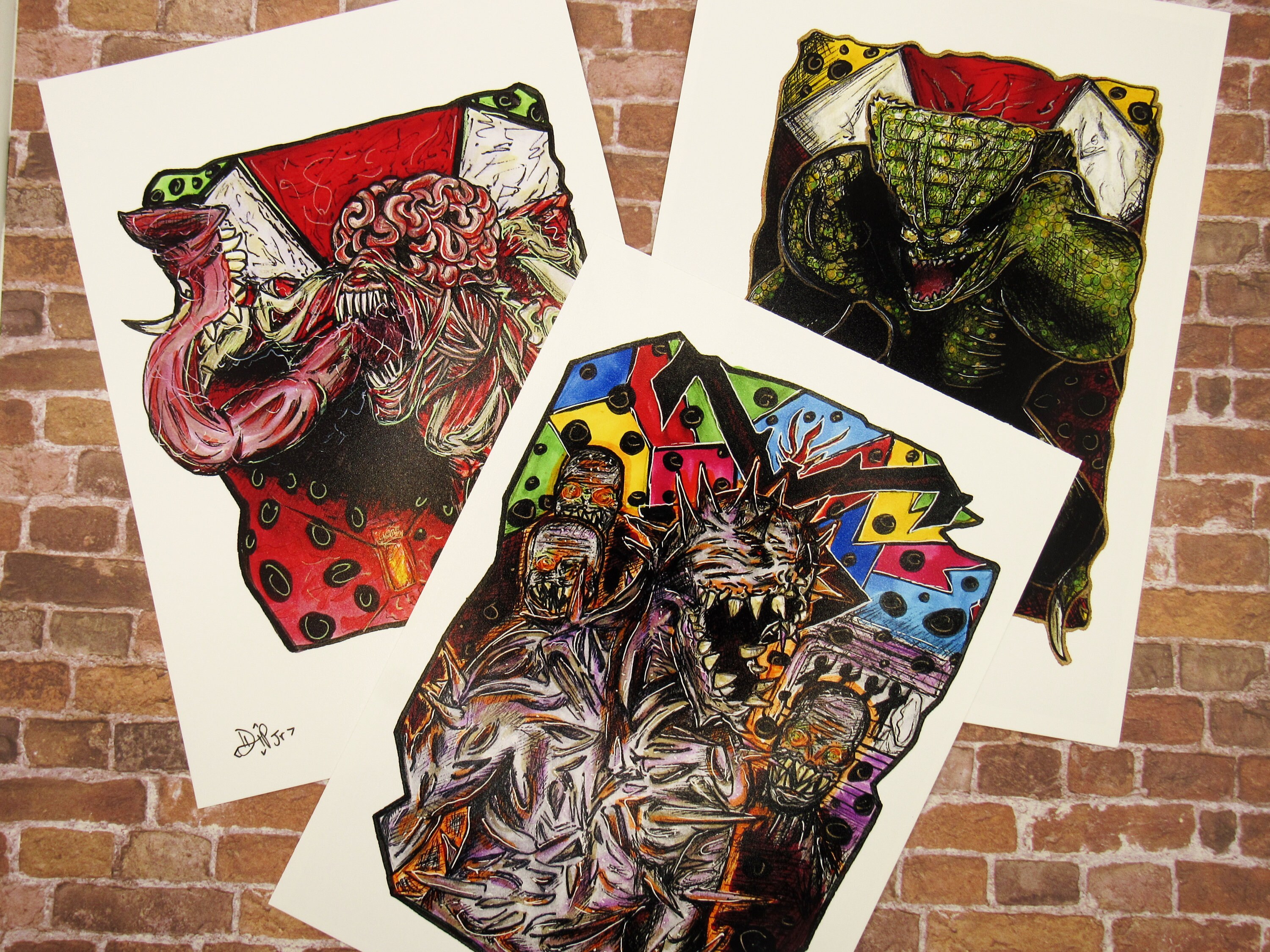 Video Game ART PRINTS, Monsters, and Creatures, Game Fan Prints, Evil ...