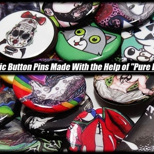 Mythical Creatures BUTTON PINS Monsters Magical Mermaids - Etsy