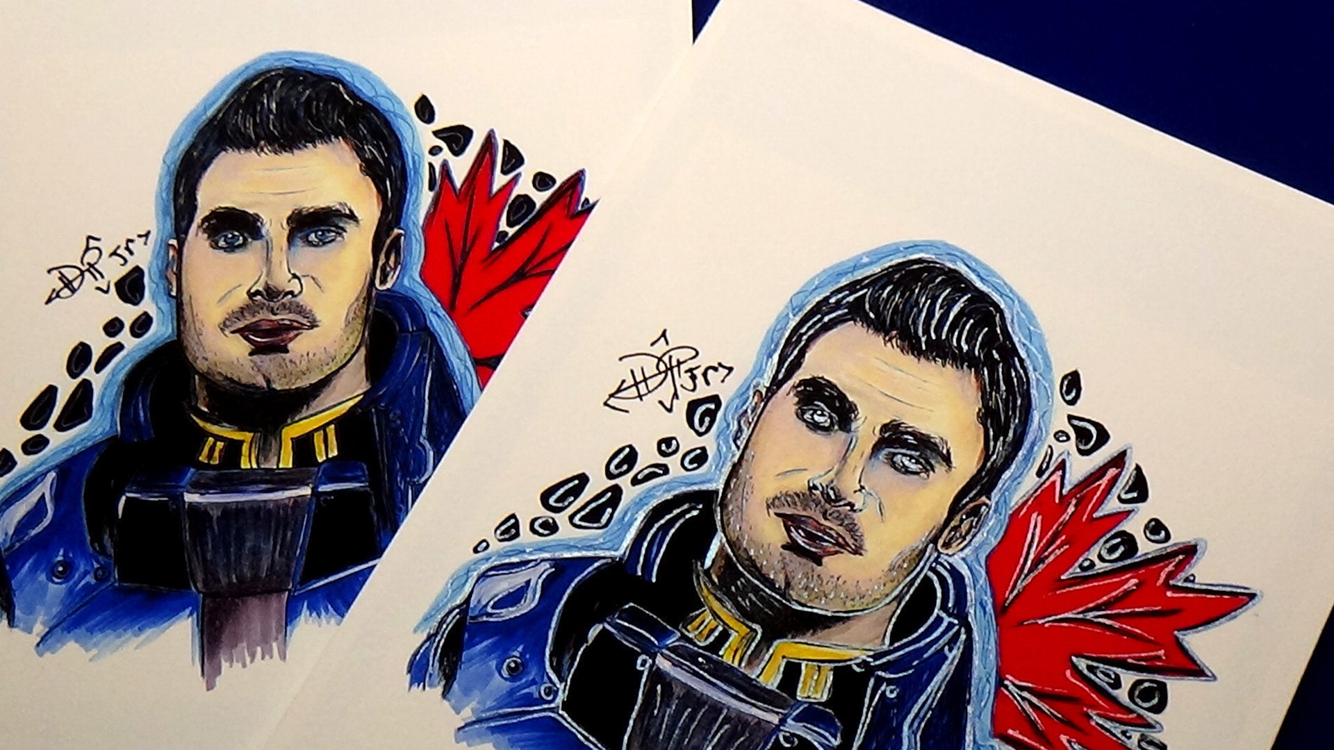 Kaidan Alenko ART PRINT, Mass Effect, Space, Galaxies, Neon Blue ...