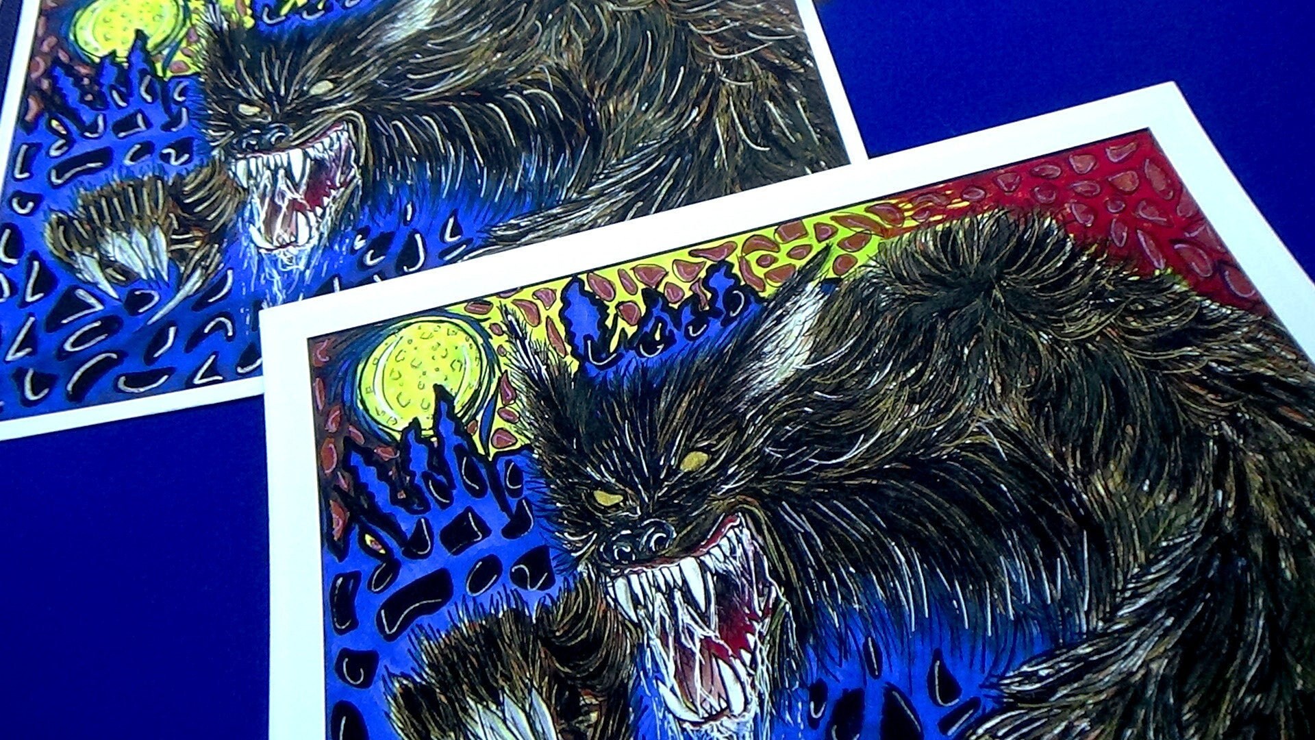 Full Moon Shift ART PRINT Werewolves Mythical Creatures - Etsy