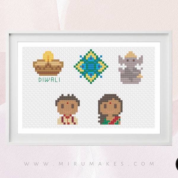 Diwali Cross Stitch - Etsy