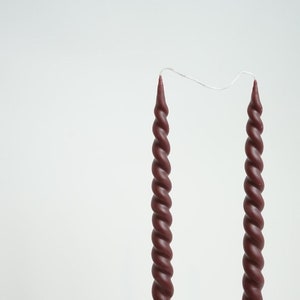 Set of Two Multi-shaped Spiral Beeswax Taper Candles | Hand Dipped ...