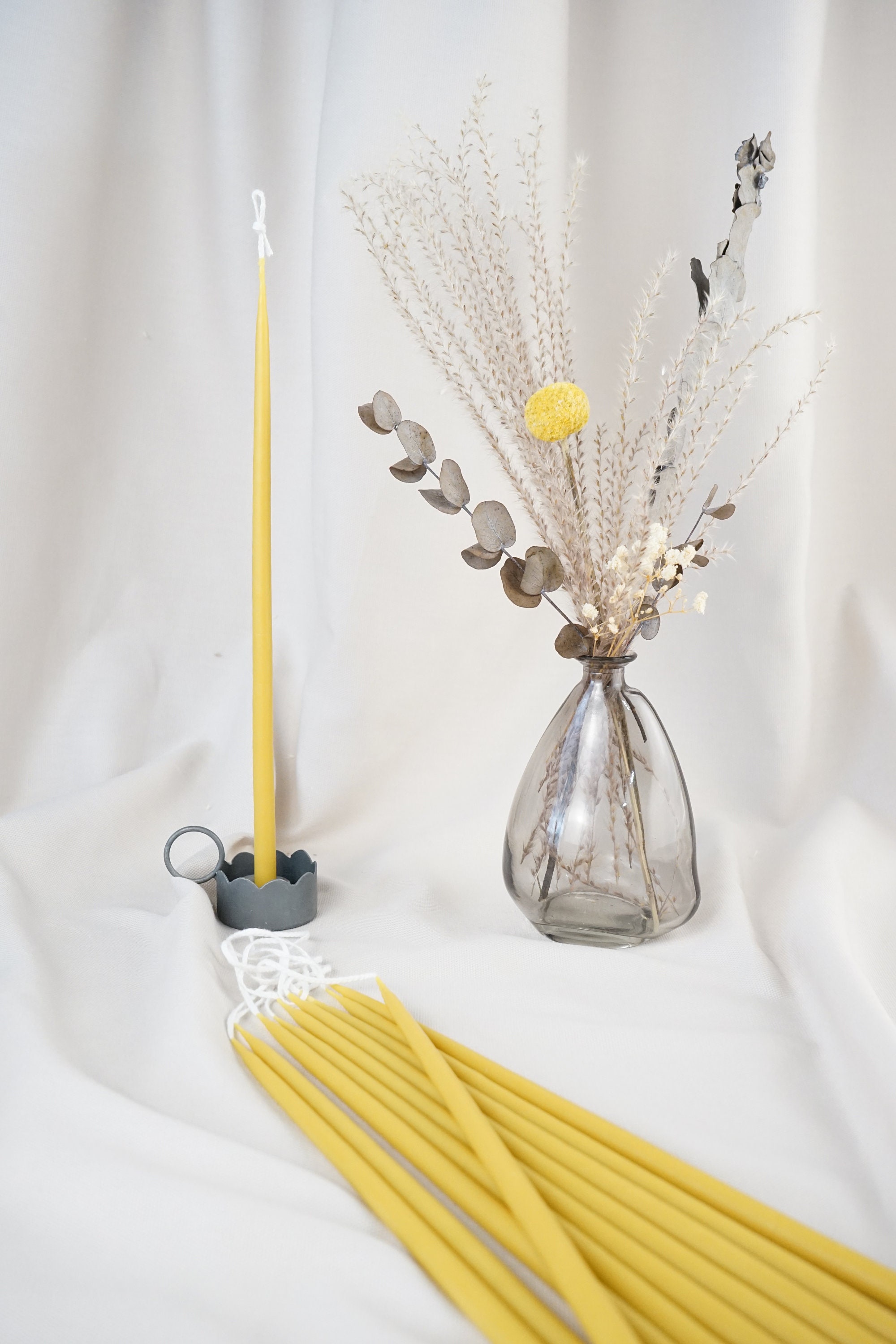 Extra Thin Taper Candles 100% Beeswax Slim Taper Candles for Dansk ...