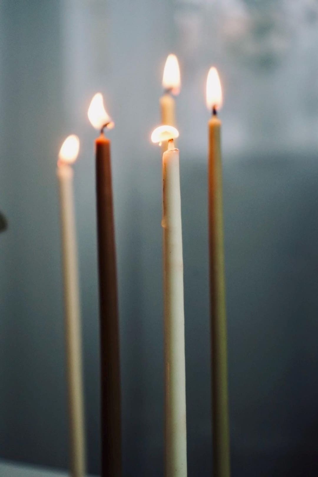 Extra Thin Taper Candles | 10 Skinny Soy Wax Candle Set in Ivory, Olive ...