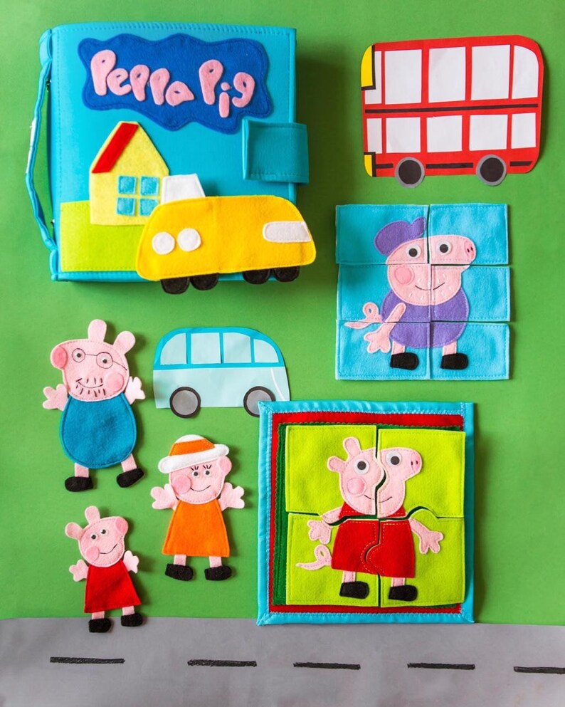 Peppa Pig Quiet Book Busy Book by Littlefingers - Etsy UK