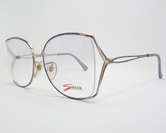 Swank vintage '80 eyeglasses frame mod. 772-844 woman - Gem