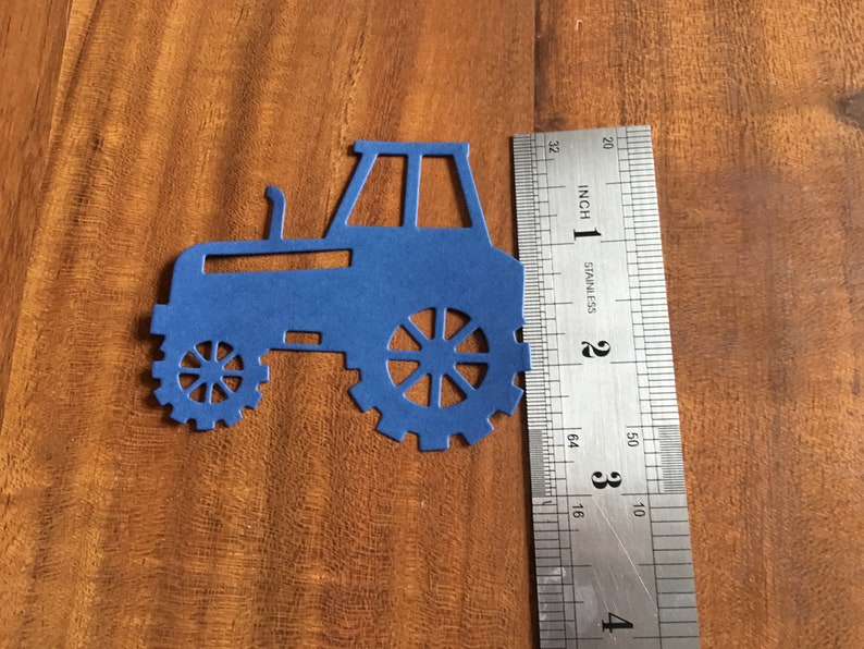 Tractor die cuts/pack of 12 paper cut outs/farm tractors/card | Etsy