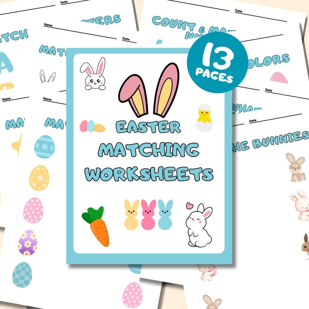 Easter Worksheets for Toddlers and Preschool | Printable Matching ...