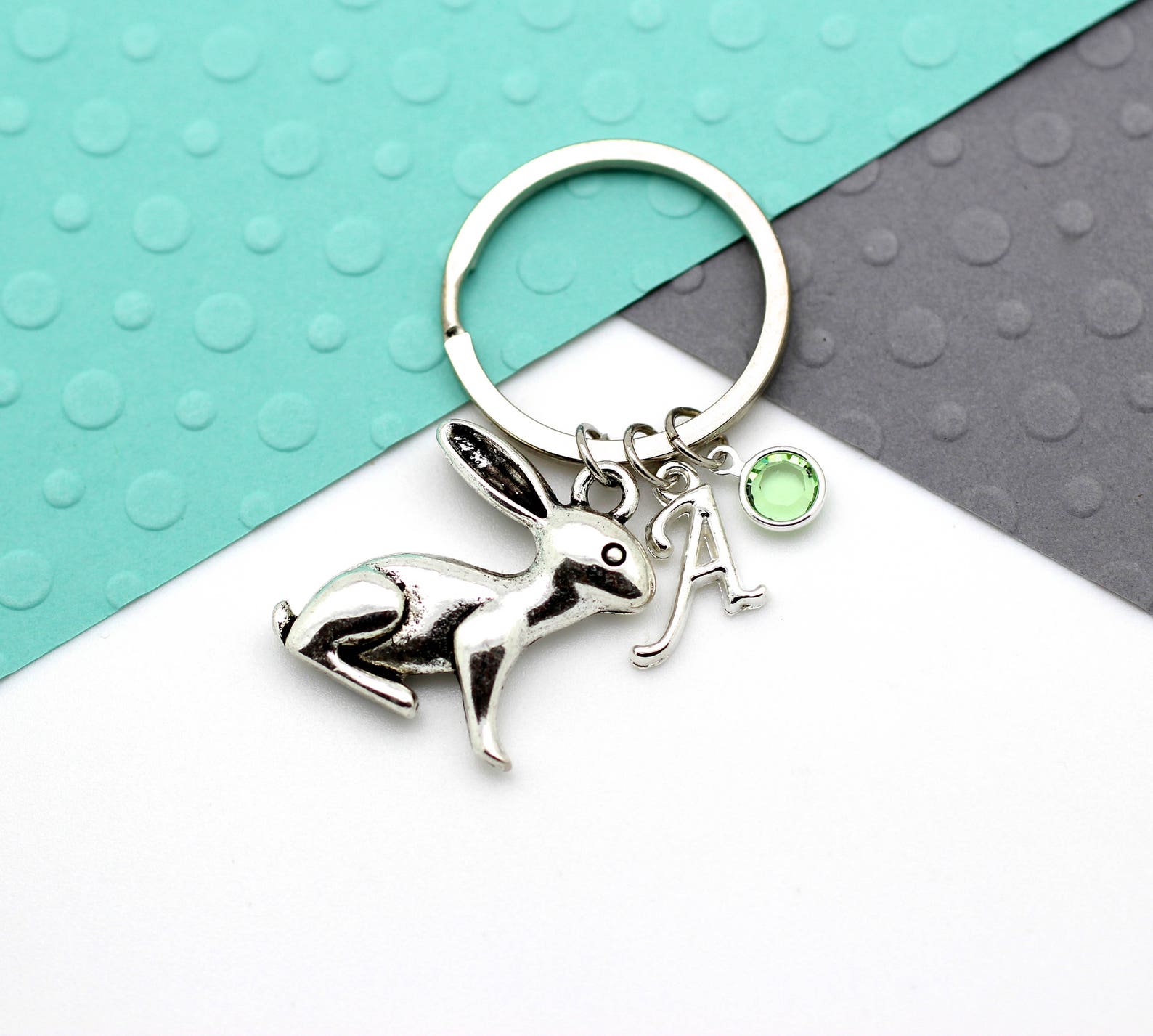 Personalised Rabbit Keychain Bunny Custom Keyring | Etsy