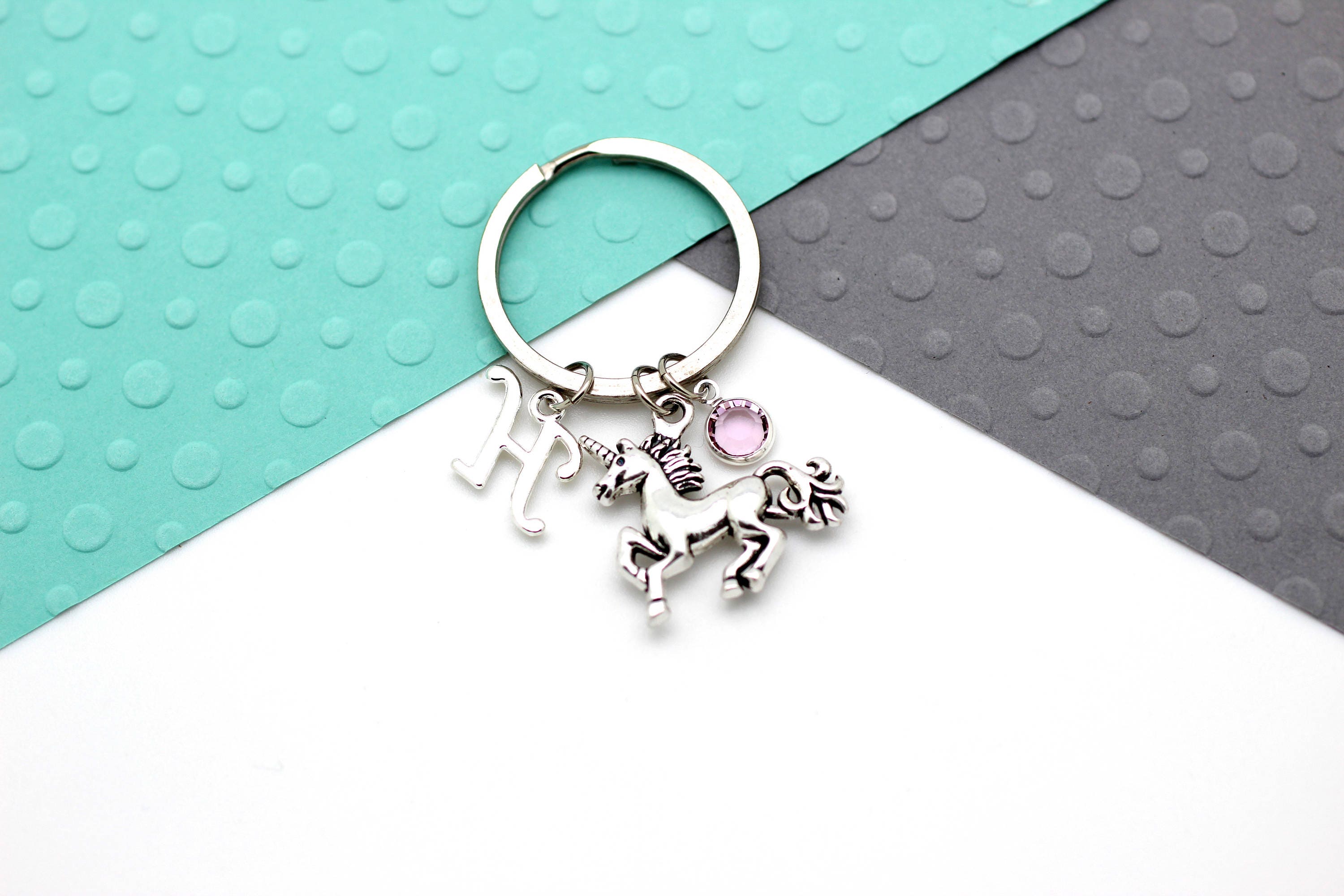 Unicorn Personalised Keychain Unicorn Custom Keyring | Etsy