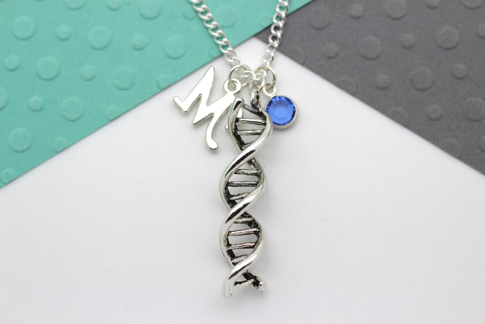 Personalized DNA Necklace Personalised Double Helix Necklace - Etsy