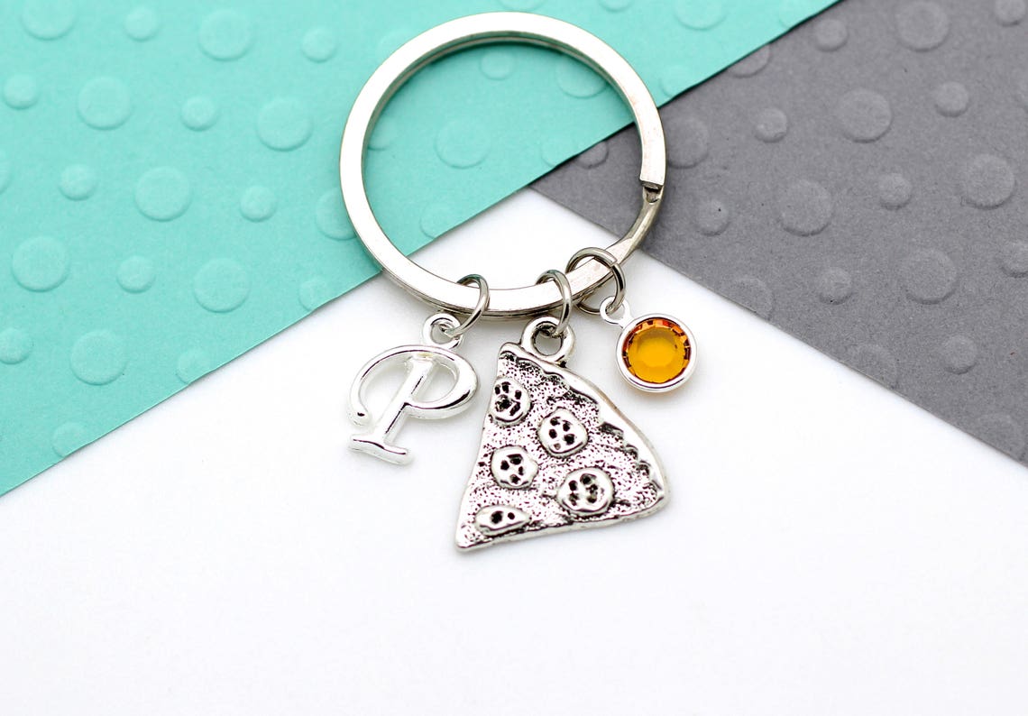 Personalised Pizza Keychain Pizza Slice Custom Keyring - Etsy UK