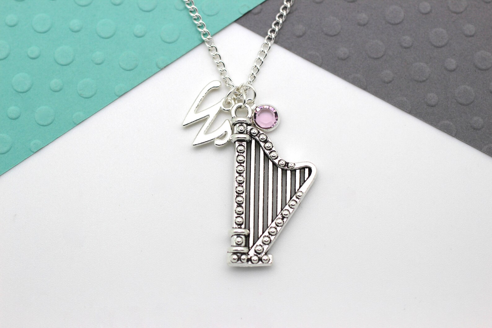 Personalized Harp Necklace Custom Harpist Charm Necklace - Etsy