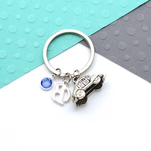 Personalised Car Keychain, Car Custom Keyring, Personalized Birthstone ...