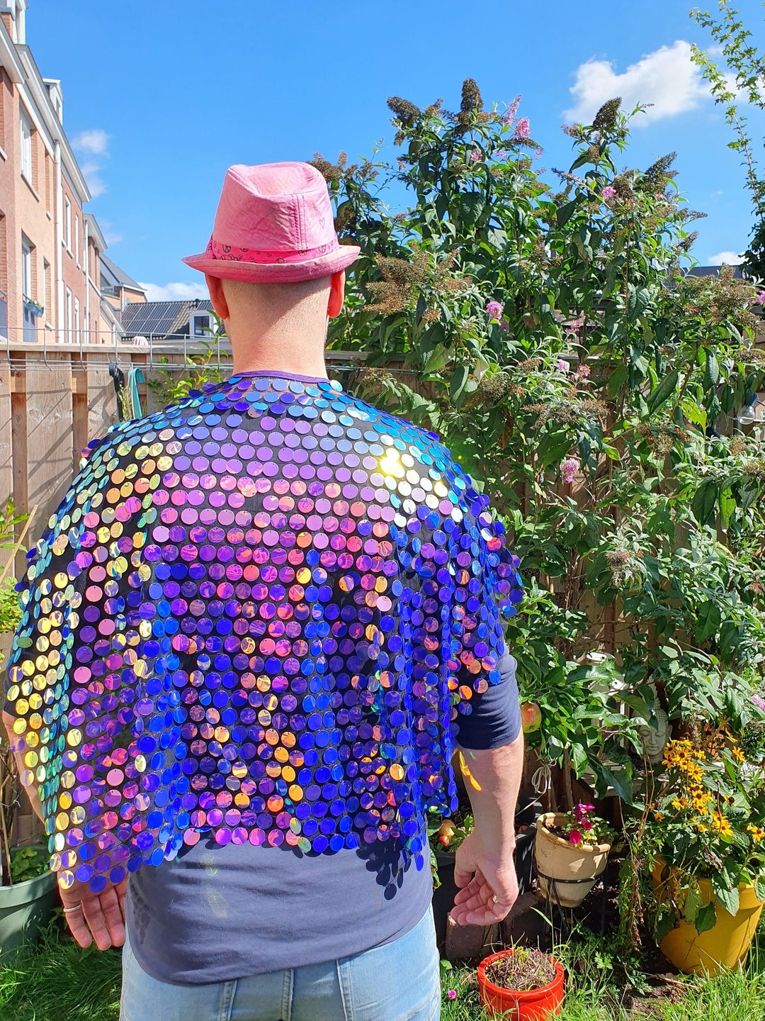 Merman Outfit.merman.mens Sequin Cape.mens Festival Dress.mermaid ...