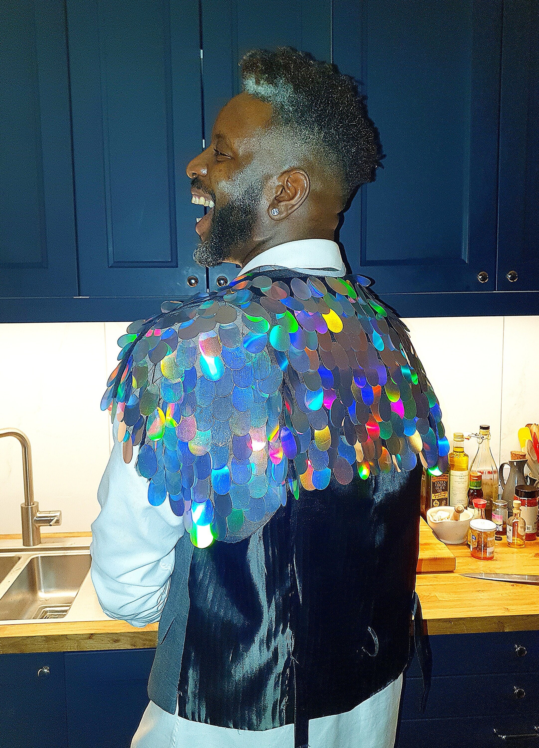 Men's Sequin Cape.men's Festival Cape.men's Festival Outfit.men's Pride ...