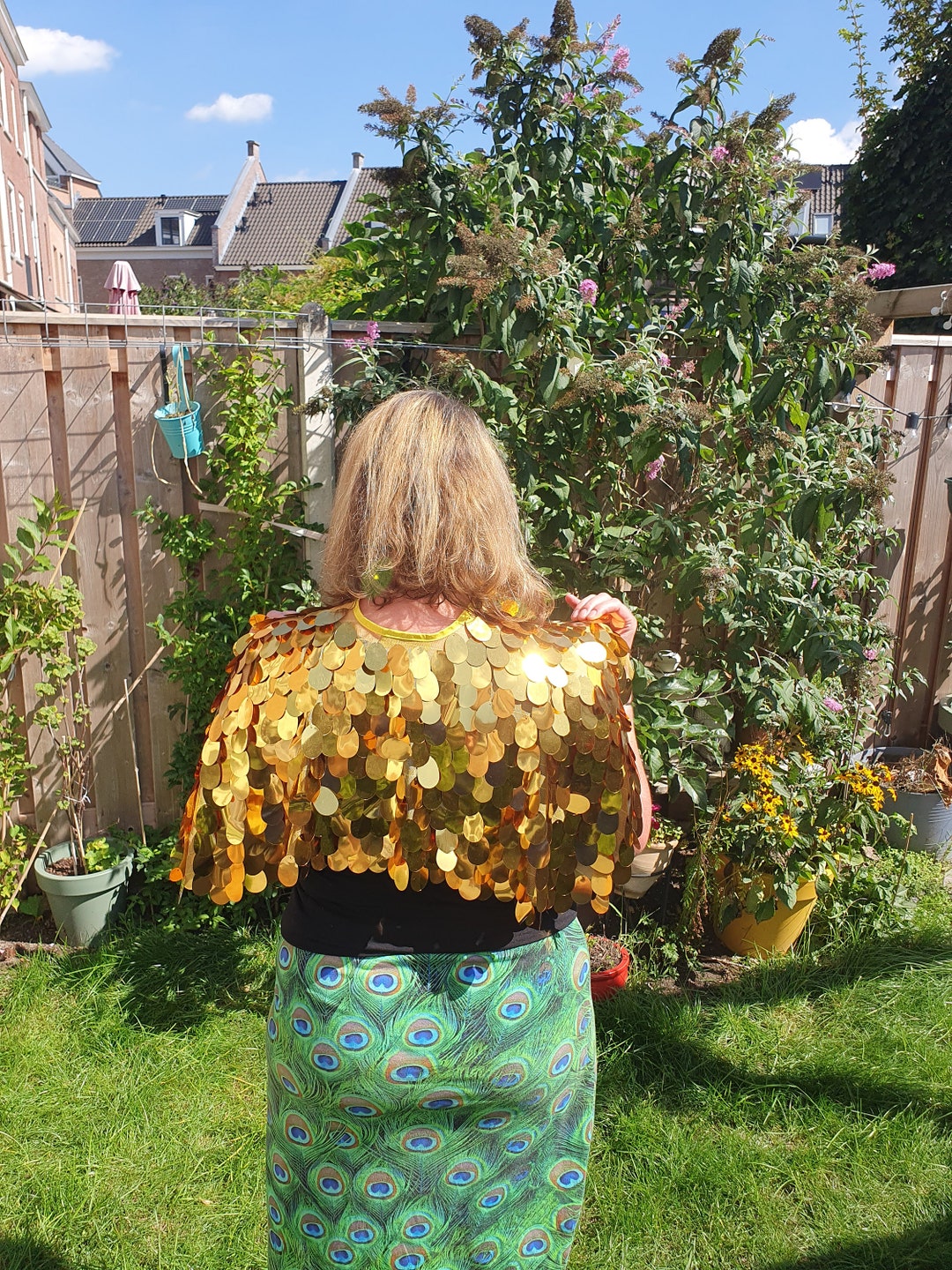 Gold Cape.gold Sequin Cape.sequin Cape.drag Outfit.drag Cape.festival ...