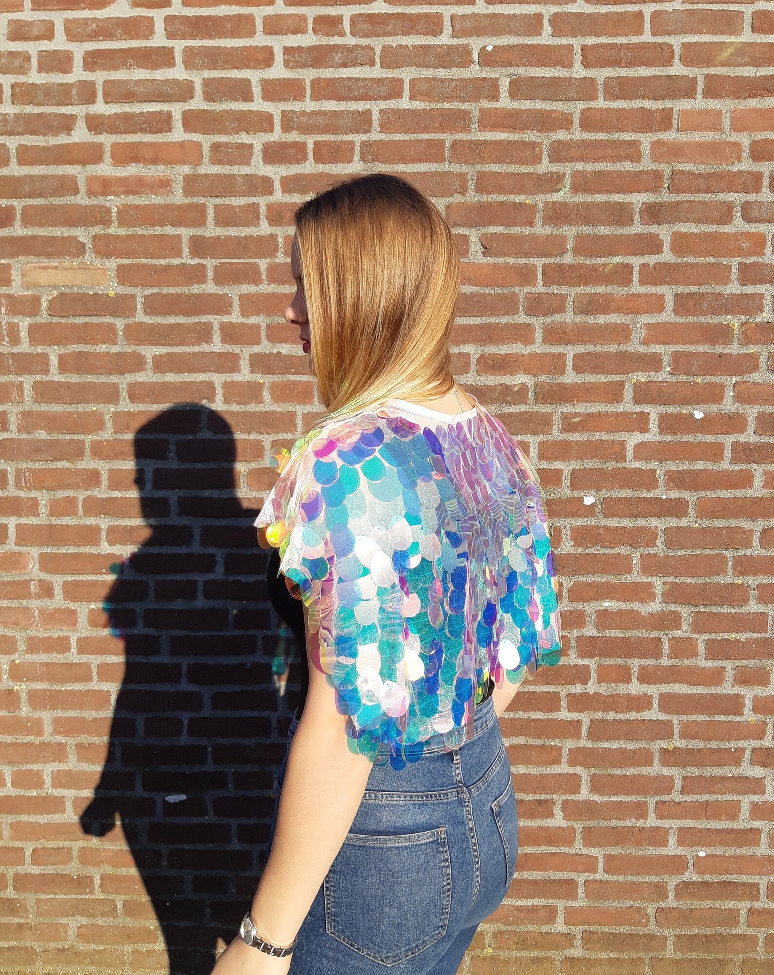 Glitter Cape. Sequin Cape. Iridescent Clothing.festival | Etsy