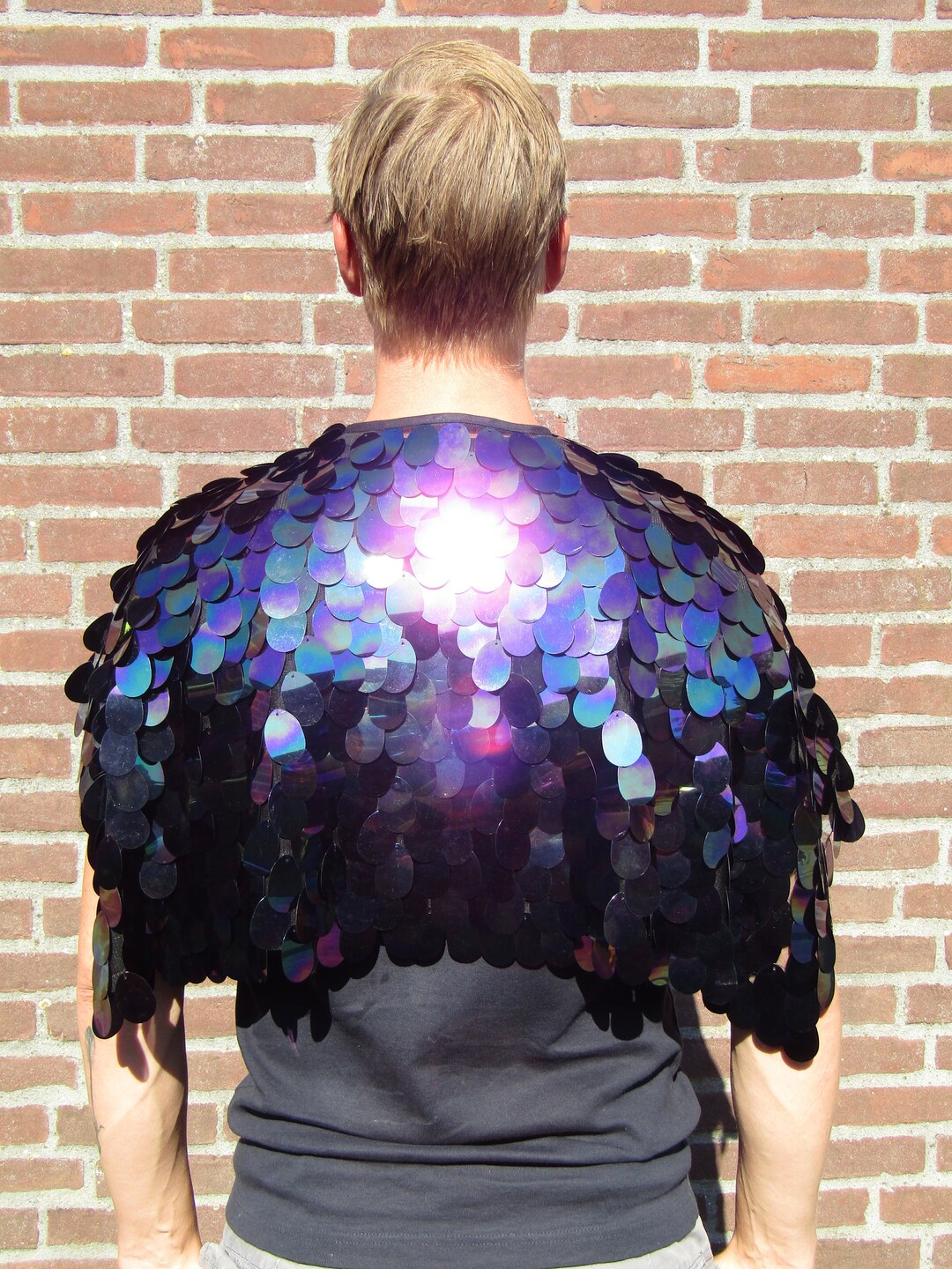 Extra Large Sparkly Cape.plus Sized Sparkly Cape.men's Festival Cape ...