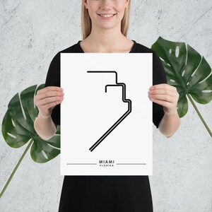 Miami Metrorail Map - Travel Decor Wall Art - Etsy