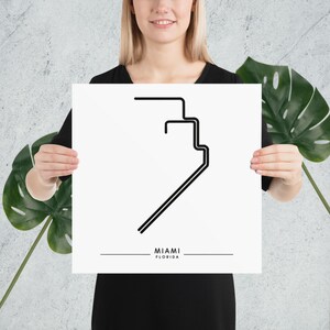 Miami Metrorail Map - Travel Decor Wall Art - Etsy