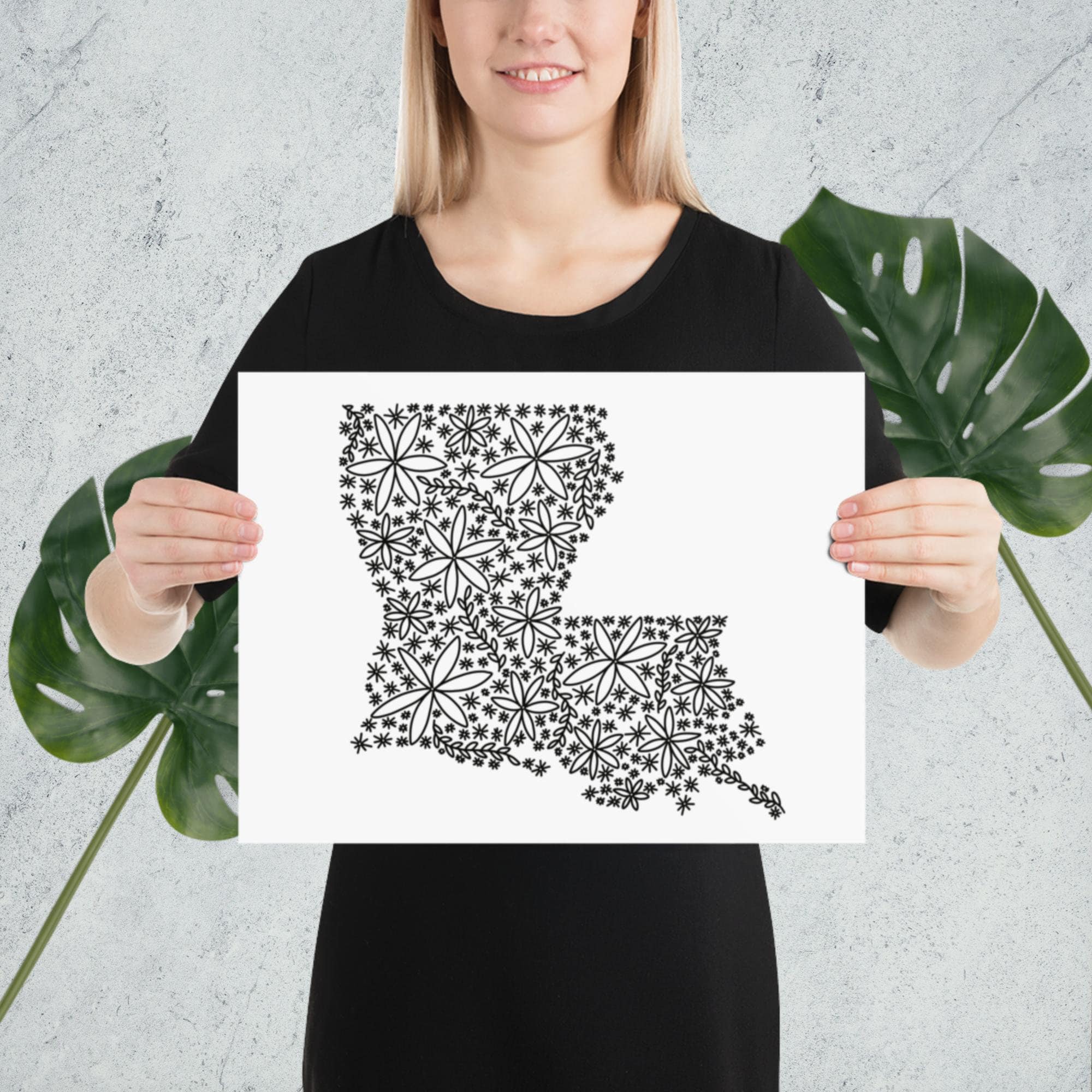 Louisiana Flower Design - Travel Wall Art and Decor - Etsy