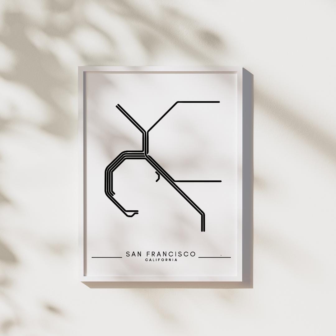 San Francisco BART - Digital Print; Wall Decor; Travel Decor - Etsy