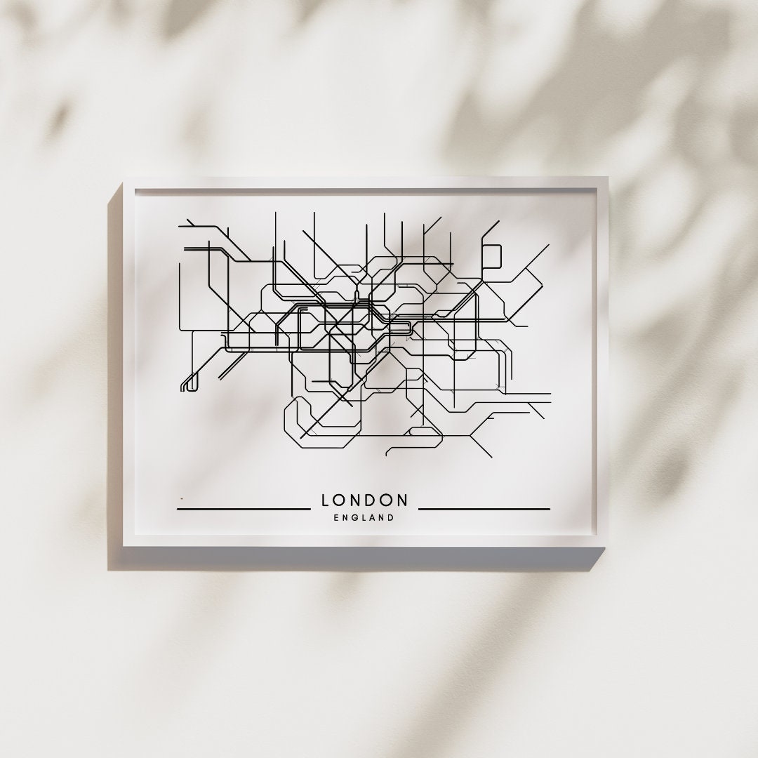 London Underground Map Travel Decor Wall Art - Etsy