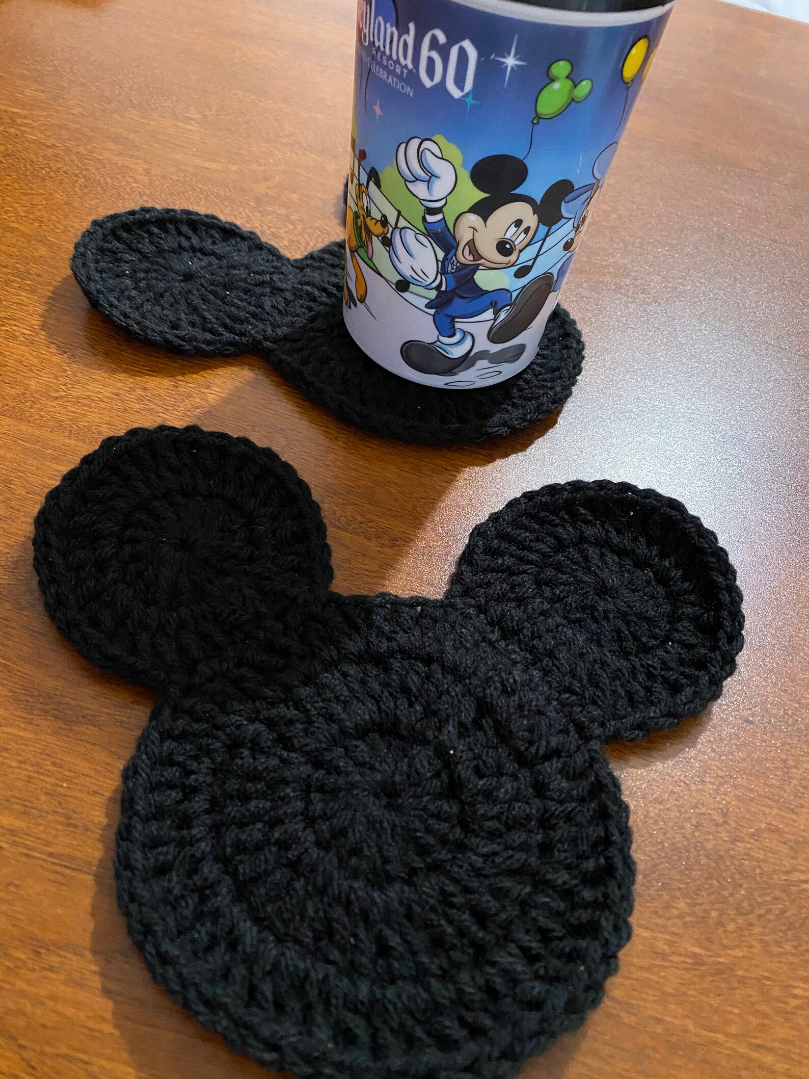 7” Mickey Coaster. Set of 2 - Etsy