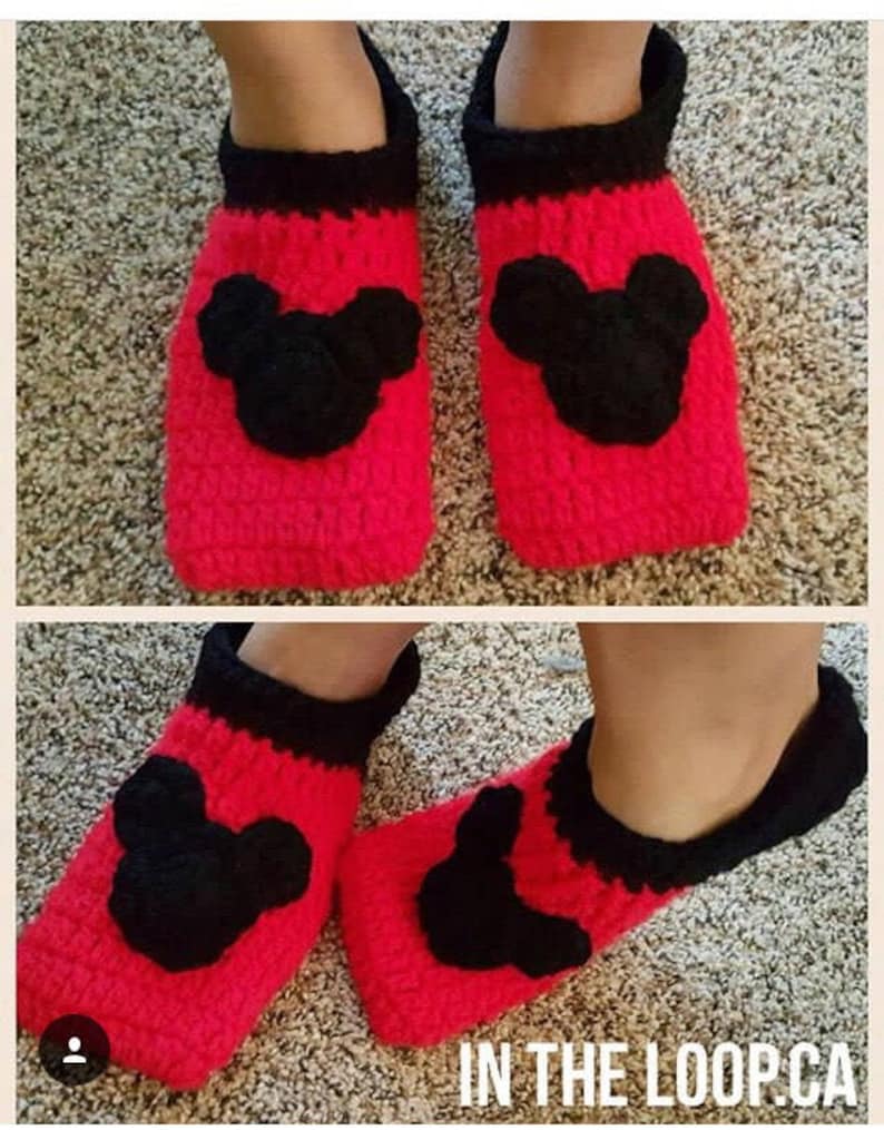 Womens Mickey Mouse Slippers - Etsy