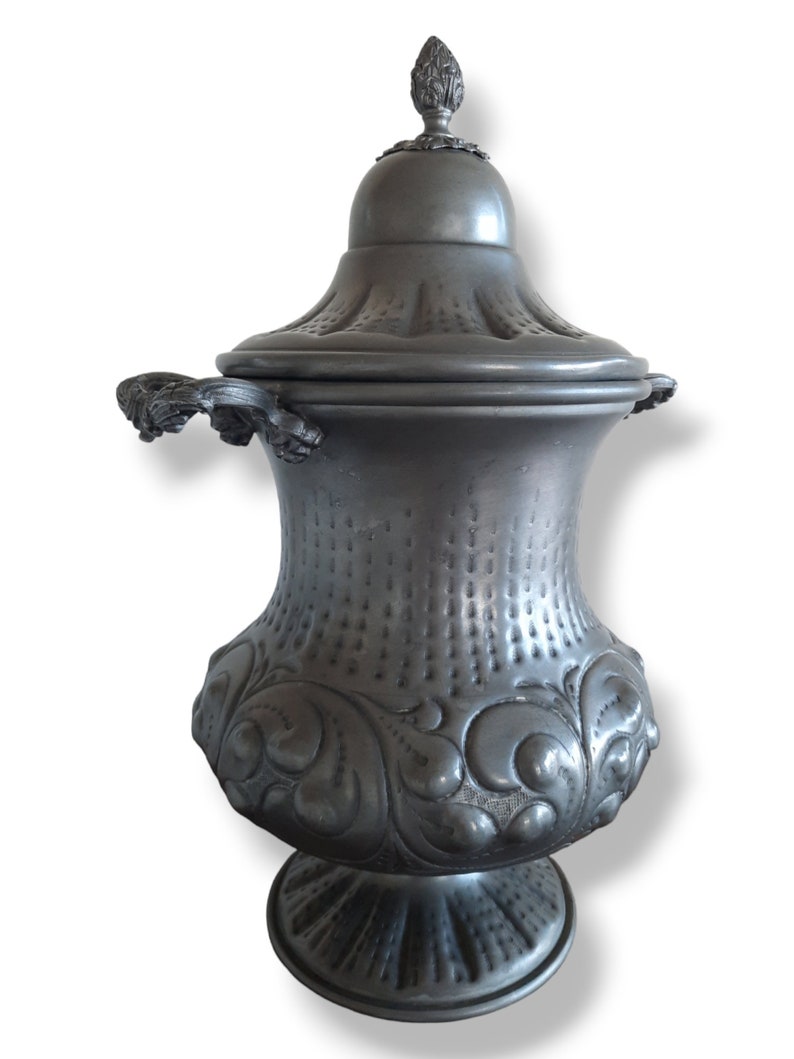 Vintage Peltro Pewter Jar With Lid, Italian Design, Home Decoration ...