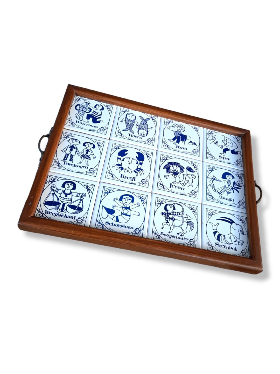 Vintage Tray Vintage Tray Delft Blue Tile Tableau Constellations Delft ...