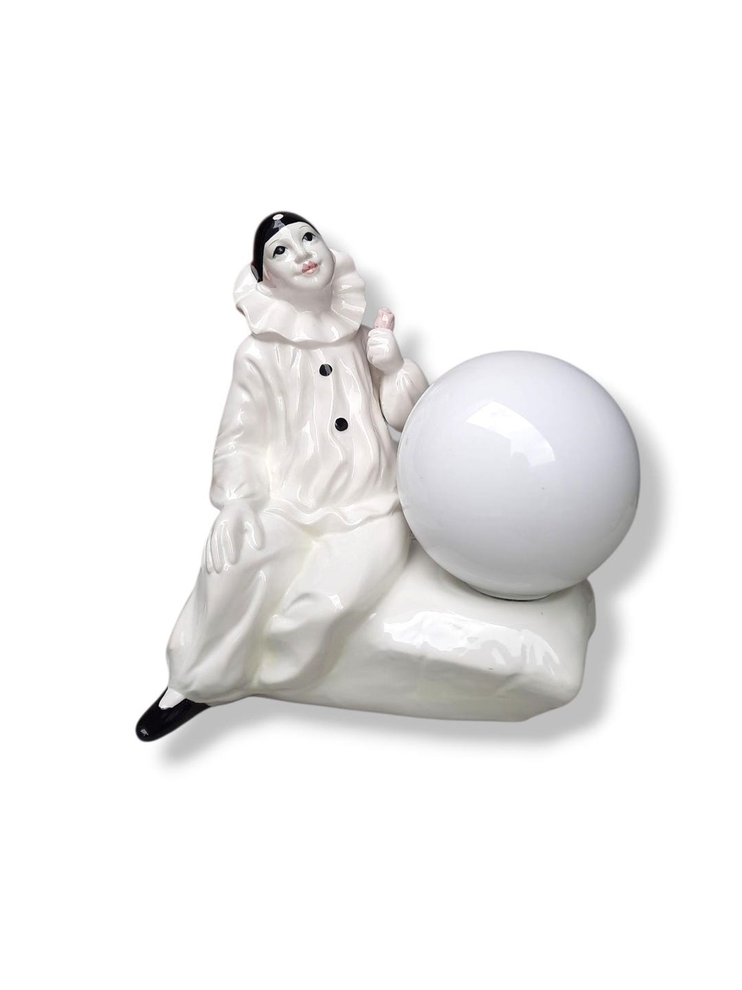 Vintage Pierrot Lamp, Earthenware Harlequin, 1970s, Decorative Lighting ...