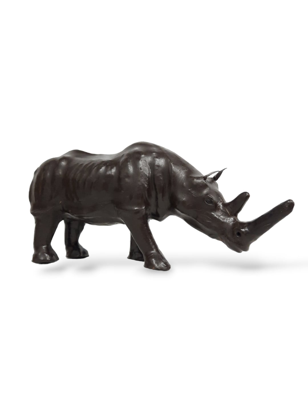 Vintage Leather Rhino, Leather Rhino, Mid-century, Home Decoration - Etsy