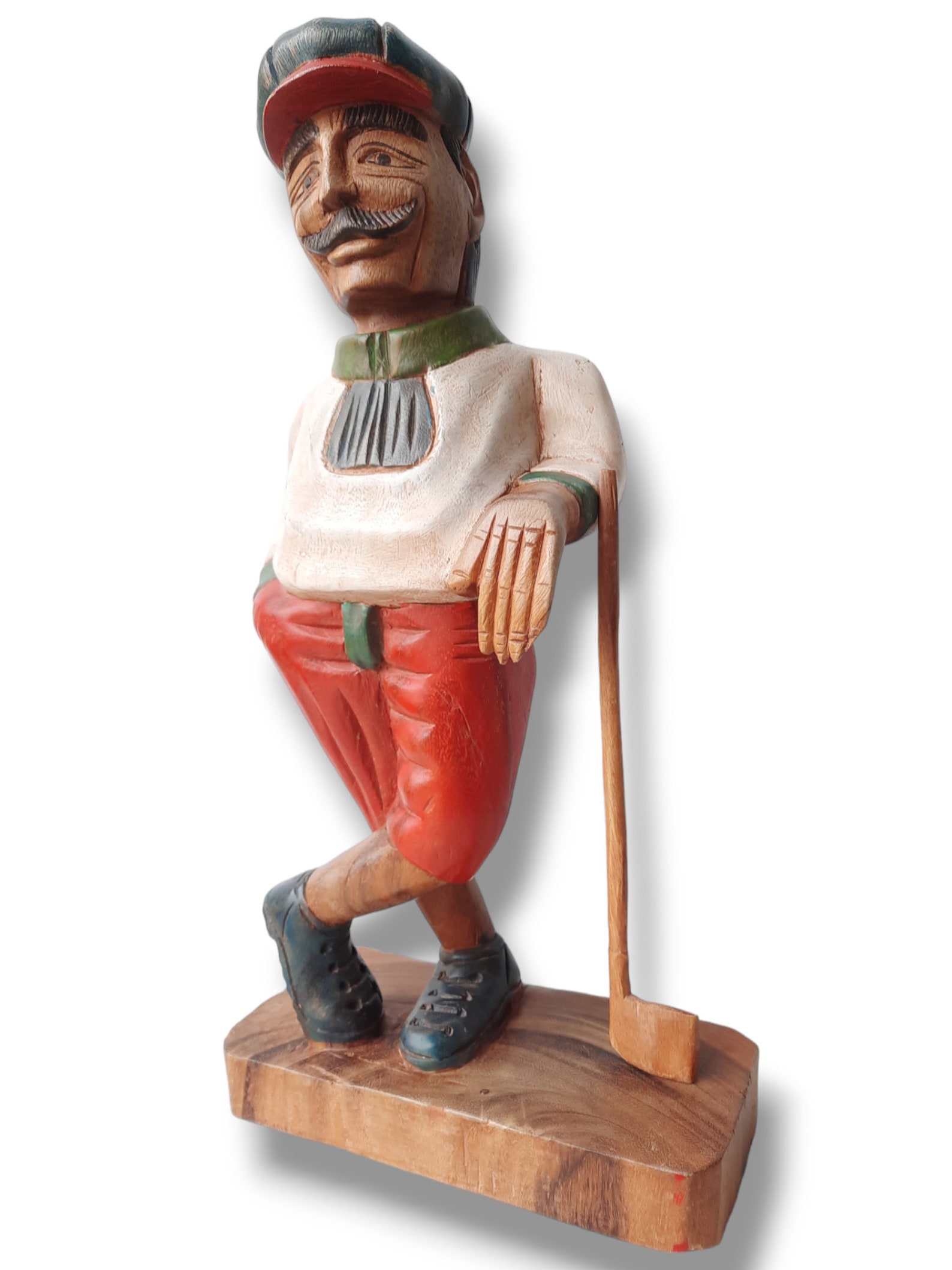Vintage Wooden Statue Golfer, Home Decoration, Rarity - Etsy